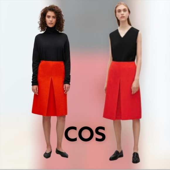 COS | Skirts | Nwot Cos Pleated Wool Skirt | Poshmark